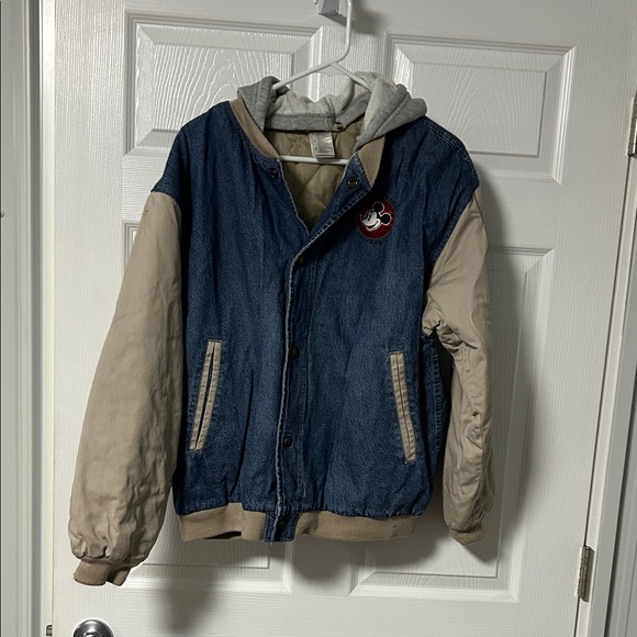 Disney | Jackets & Coats | Disney Gray And Beige Hooded Jacket | Poshmark